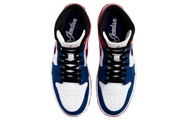 JORDAN 1 Mid Sneakers - White/university Blue