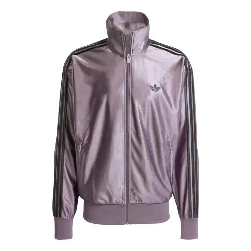Adidas Firebird Metallic Track Top - Grey Strata