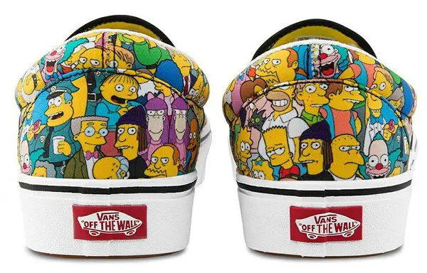 VANS The Simpsons X Comfycush Slip-on 'springfield' Sneakers - Yellow/white