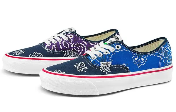 VANS Bedwin & The Heartbreakers X Authentic 'bandana Pack Multi A' Sneakers - Yellow/blue/red