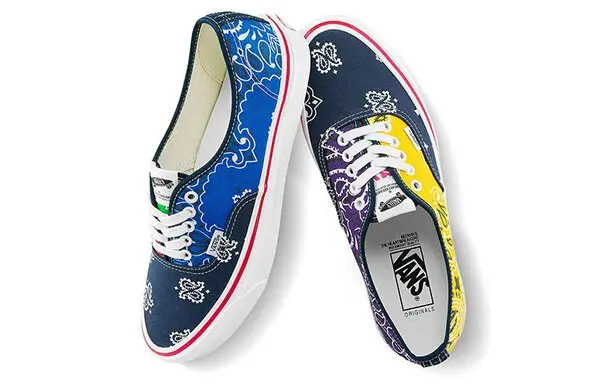 VANS Bedwin & The Heartbreakers X Authentic 'bandana Pack Multi A' Sneakers - Yellow/blue/red
