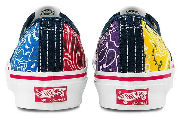 VANS Bedwin & The Heartbreakers X Authentic 'bandana Pack Multi A' Sneakers - Yellow/blue/red