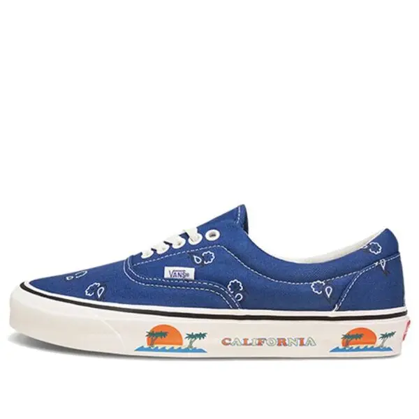 VANS Og Era Lx Paisley Printed Lace-up Sneakers - Blue