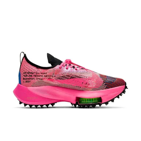Nike X Off-white Air Zoom Tempo Next% "pink Glow - Racer Blue/black/pink Glow