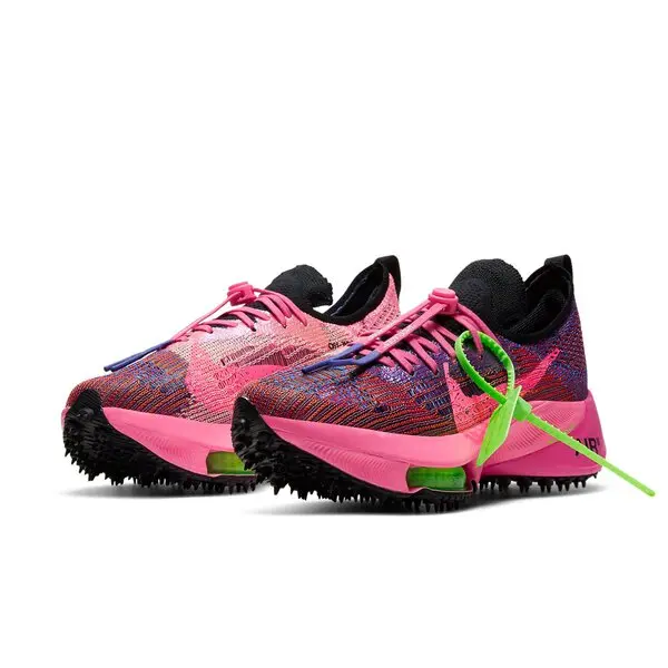 Nike X Off-white Air Zoom Tempo Next% "pink Glow - Racer Blue/black/pink Glow