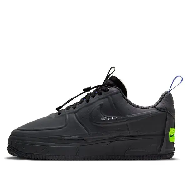 Nike Force 1 Low Experimental "black" Sneakers - Black/anthracite/chile Red