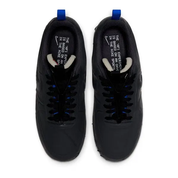 Nike Force 1 Low Experimental "black" Sneakers - Black/anthracite/chile Red