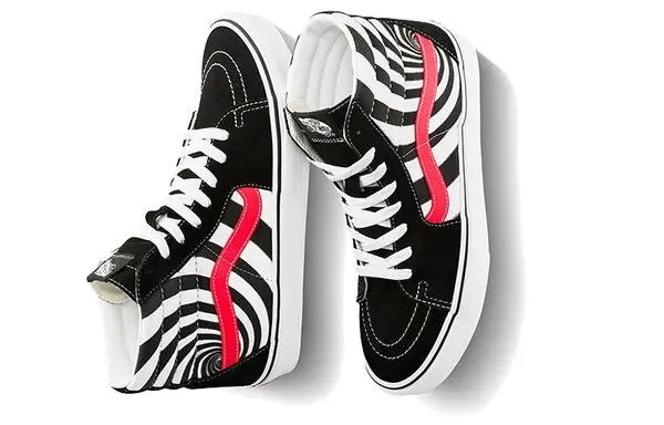 VANS Sk8-hi "swirl" High Top Sneakers - Black/white