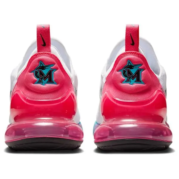 Nike Max 270 "miami Marlins - White/black/hyper Pink