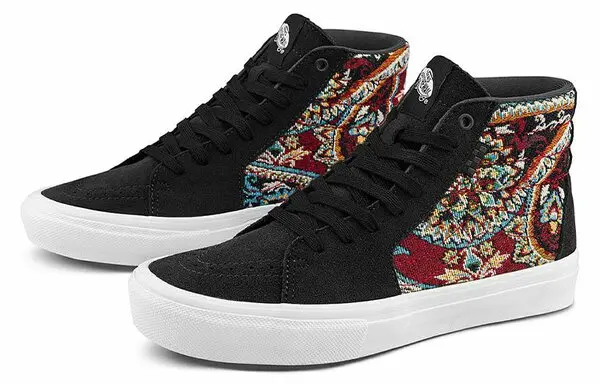 VANS Skate Sk8-hi Paisley High Top Sneakers - Black