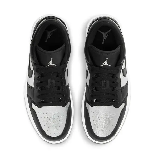 JORDAN 1 Low Se 'silver Toe' Sneakers - Black/silver