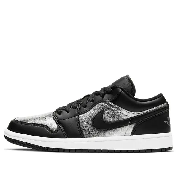 JORDAN 1 Low Se 'silver Toe' Sneakers - Black/silver