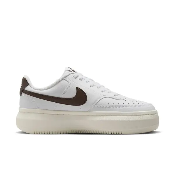 Nike Court Vision Alta Platform Sneakers - White/brown
