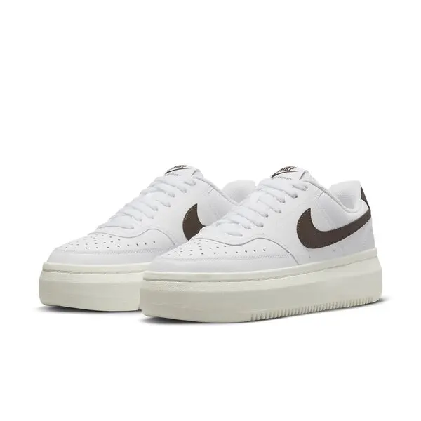 Nike Court Vision Alta Platform Sneakers - White/brown