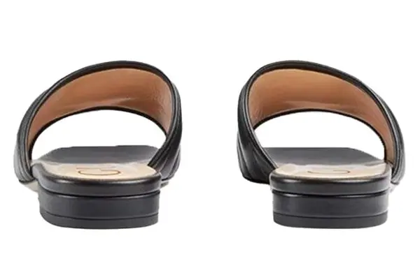 Gucci Double G Quilted Leather Slides