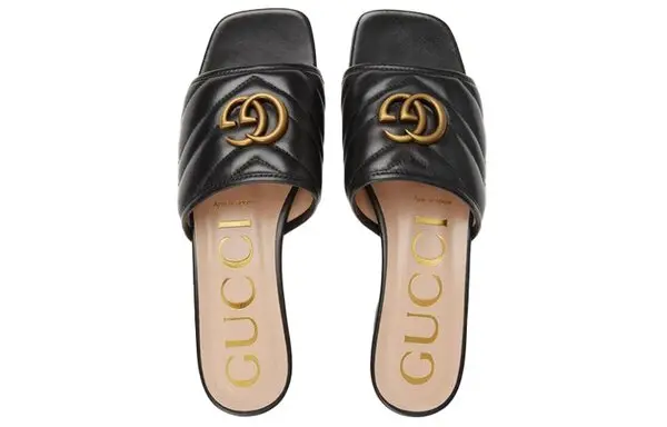 Gucci Double G Slippers Black