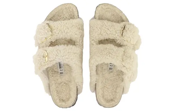 BIRKENSTOCK Arizona Big Buckle Shearling Slides