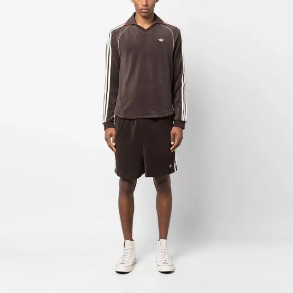 Adidas X Wales Bonner Long Sleeve Towel Polo Shirt - Brown