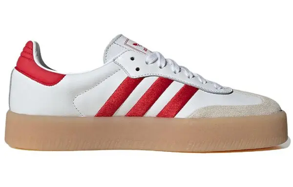 Adidas Sambae Platform Sneakers - Cloud White/better Scarlet/cloud White