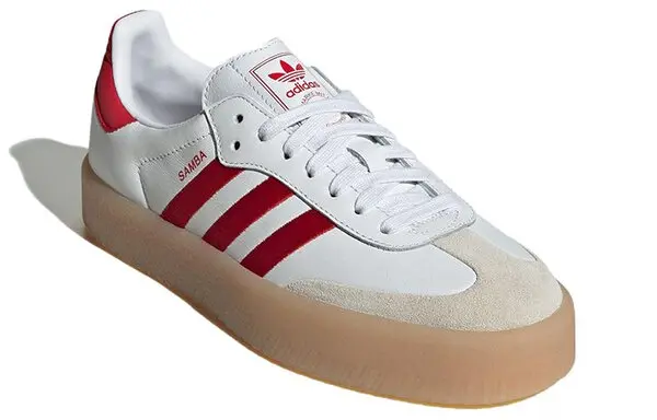 Adidas Sambae Platform Sneakers - Cloud White/better Scarlet/cloud White