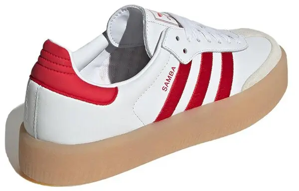Adidas Sambae Platform Sneakers - Cloud White/better Scarlet/cloud White