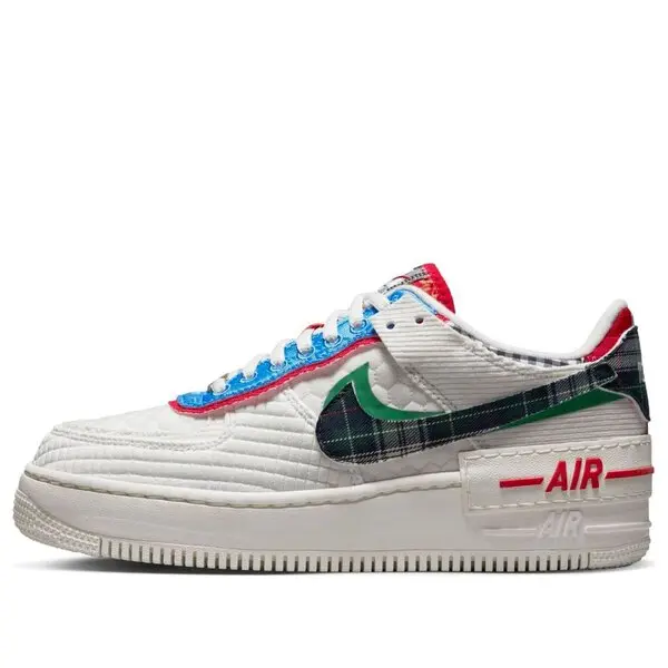 Nike Force 1 Low Shadow 'multi-material - Sail/classic Green/university Blue