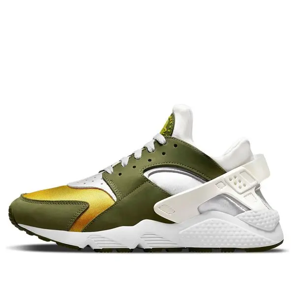 Nike X Stussy Air Huarache Le 'dark Olive' 2021 - White/green/yellow