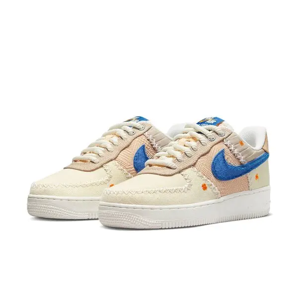 Nike Force 1 '07 'la Flea' Low Top Sneakers - Brown/blue
