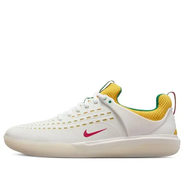 Nike Nyjah 3 Premium Sb 'rastafarian' Sneakers - White/green/yellow