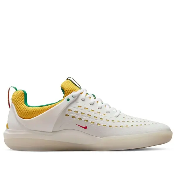 Nike Nyjah 3 Premium Sb 'rastafarian' Sneakers - White/green/yellow
