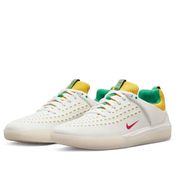 Nike Nyjah 3 Premium Sb 'rastafarian' Sneakers - White/green/yellow