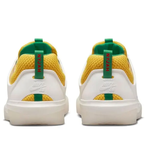 Nike Nyjah 3 Premium Sb 'rastafarian' Sneakers - White/green/yellow
