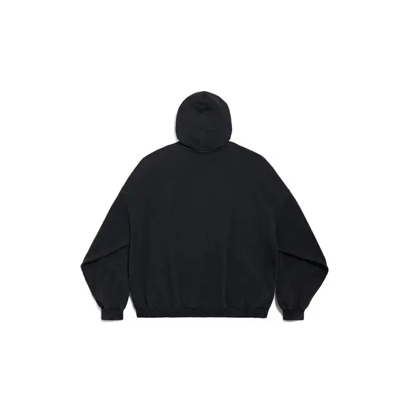 Balenciaga I Love Paris Hoodie - Black Faded