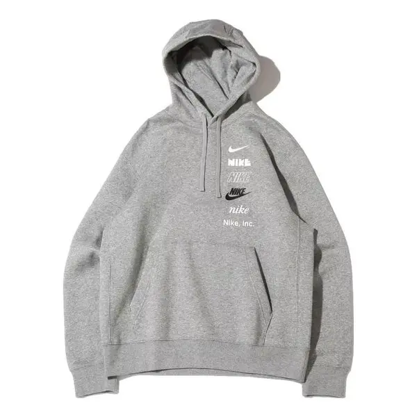 Nike Club Fleece Pullover Hoodie Asia Sizing 'grey - Grey/multi-color