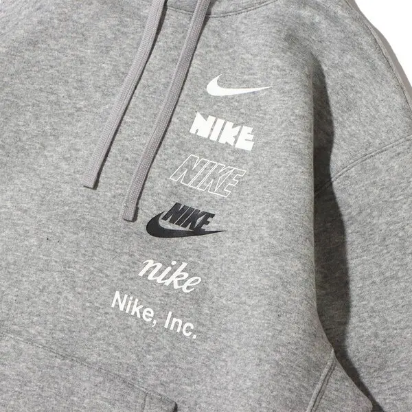 Nike Club Fleece Pullover Hoodie - Grey/multi-color