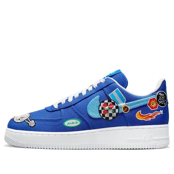Nike Force 1 '07 'patched Up Los Angeles' Sneakers - Blue/white