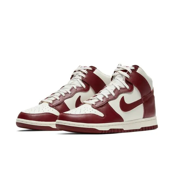 Nike Dunk High 'team Red' Sneakers - Wine Red/white