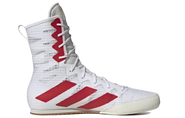 Adidas Box Hog 4 High Top Sneakers - White/red