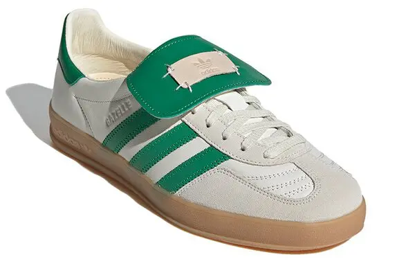 Adidas X Foot Industry Gazelle Indoor Sneakers - Off White/green