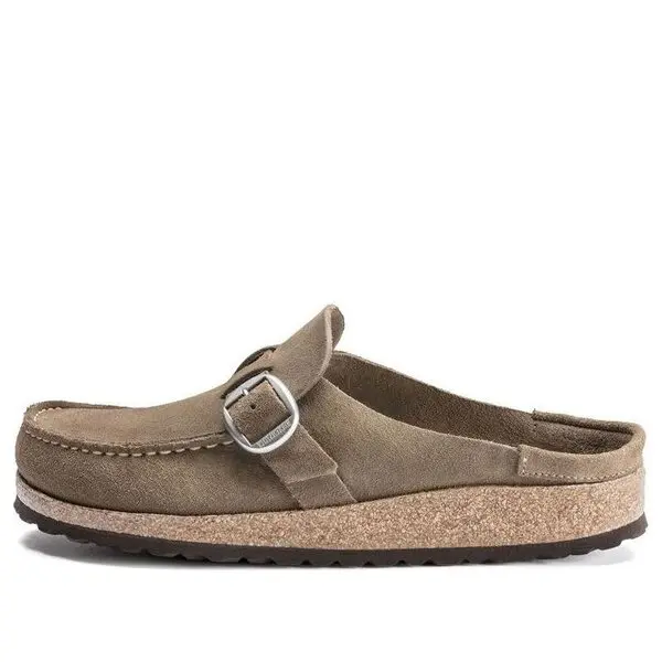 BIRKENSTOCK Buckley Suede Leather Clogs - Tan