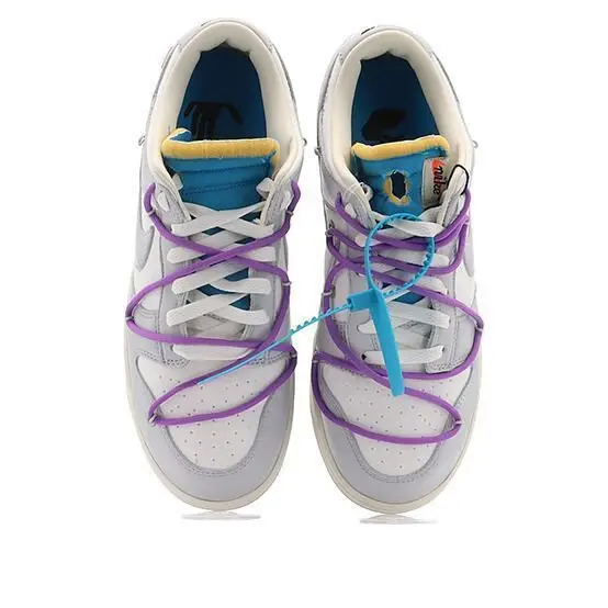 Nike X Off-white Dunk Low "lot 47 Of 50 - Gray/white