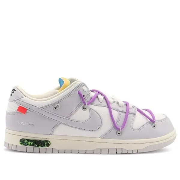 Nike X Off-white Dunk Low "lot 47 Of 50 - Gray/white