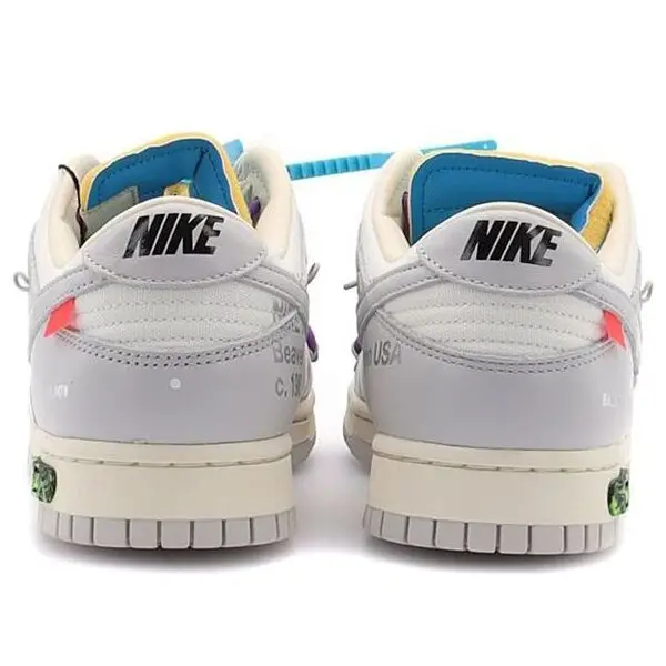 Nike X Off-white Dunk Low "lot 47 Of 50 - Gray/white