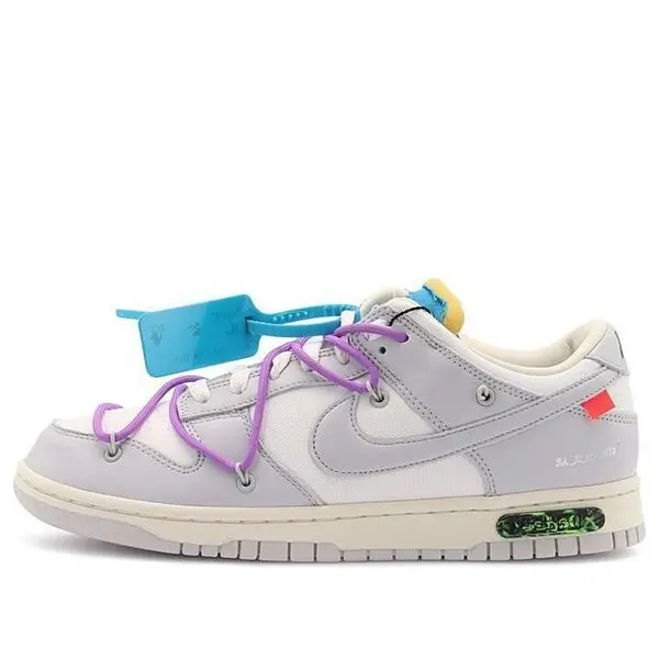 Nike X Off-white Dunk Low "lot 47 Of 50 - Gray/white