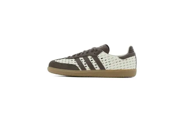 Adidas Samba Woven Sneakers - Off White/brown