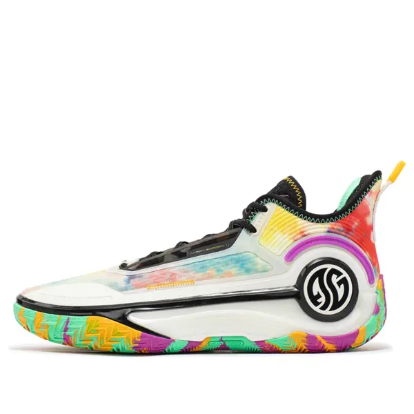 361 DEGREES Ag4 "jimi" High Top Basketball Sneakers - Egret/black