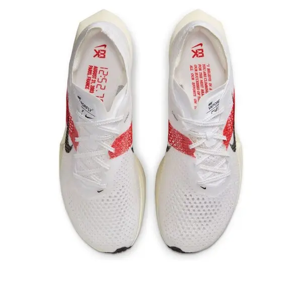 Nike Zoomx Vaporfly Next% 3 "ek Eliud Kipchoge Paris 5k" Athletic Sneakers - White/red/sail