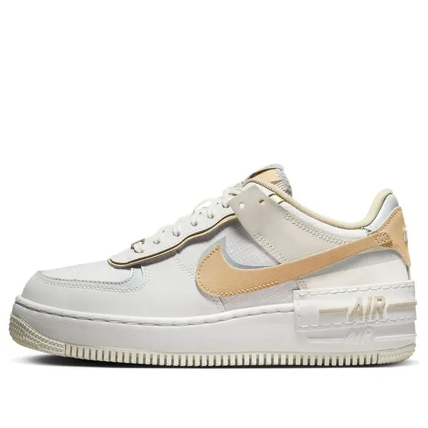 Nike Force 1 Low Shadow Sneakers - White/gold