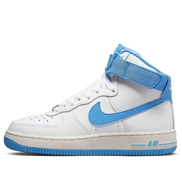 Nike Force 1 High Top Sneakers - White/blue