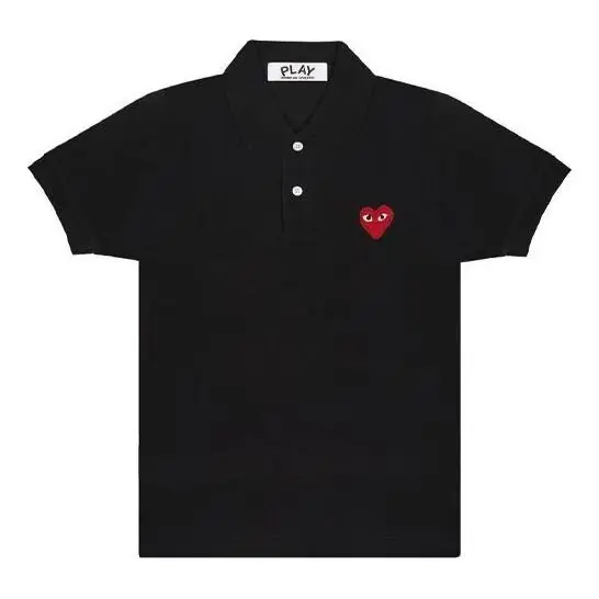 Play Comme Des Garcon Polo Red Emblem - Black